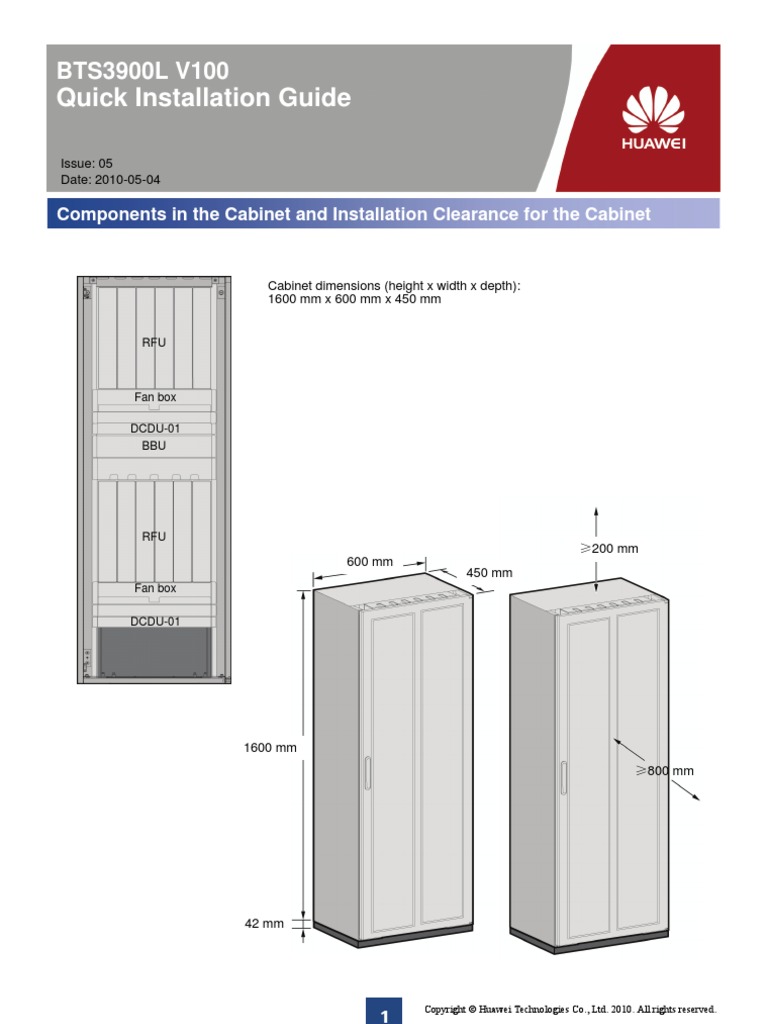 BTS3900L-Quick Installation Guide | PDF | Screw | Drill