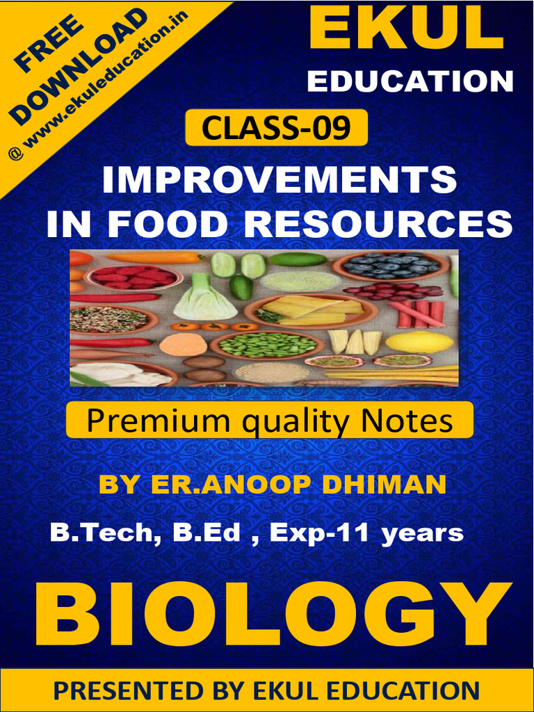 Enhancing Food Resources for Class 9 | PDF | Plant Nutrition | Crops