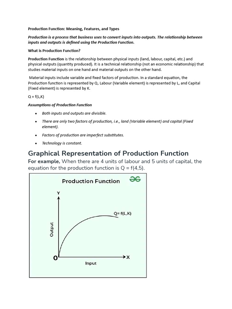 Chapter 5 Production Function Returns To A Factor | PDF | Production ...