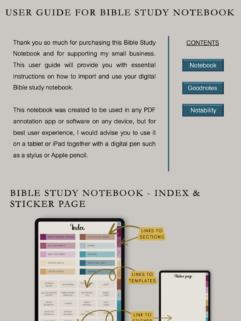 Bible Study Notebook Instructions | PDF