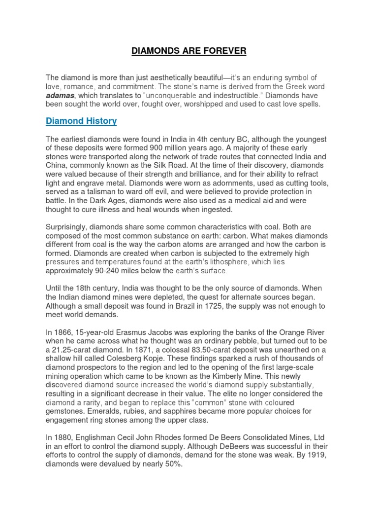 History of Diamonds | PDF | Diamond | Gemstone