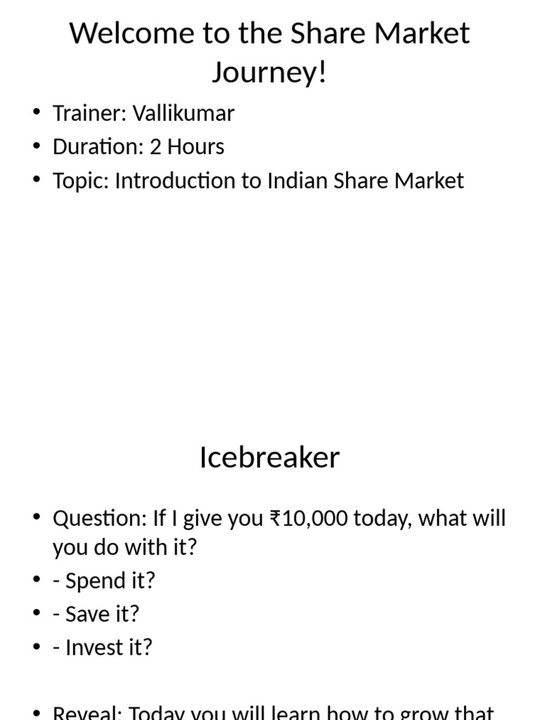 Introduction to Indian Share Market | PDF