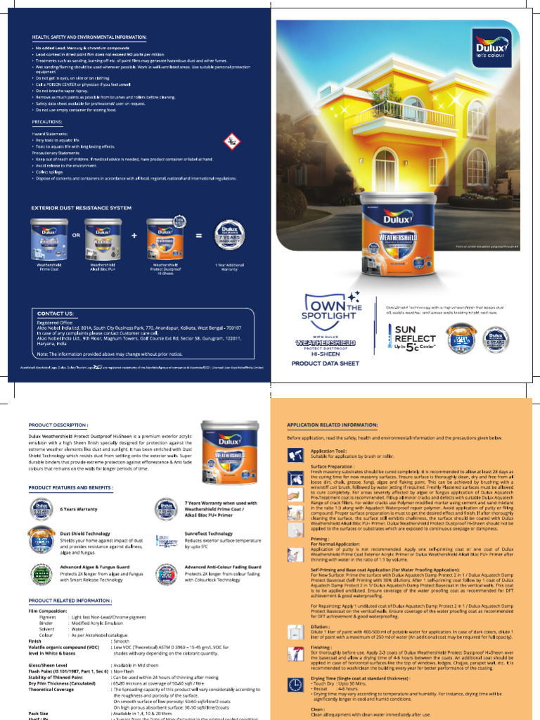 WS Protect Dustproof Hi-Sheen PDS 2025 | PDF