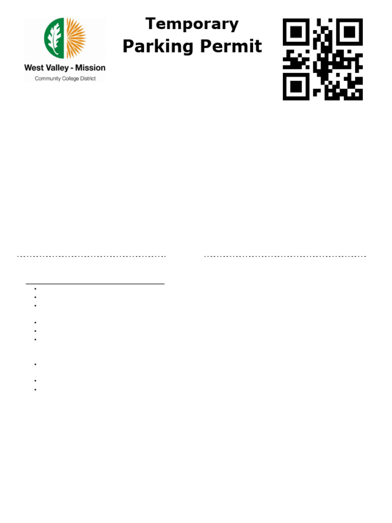Utah Temporary Parking Permit Rules | PDF