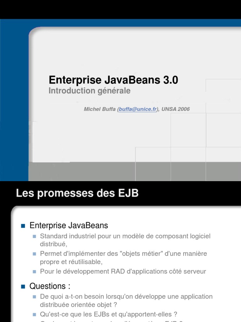 Cours Complet | PDF | Enterprise JavaBeans | Middleware