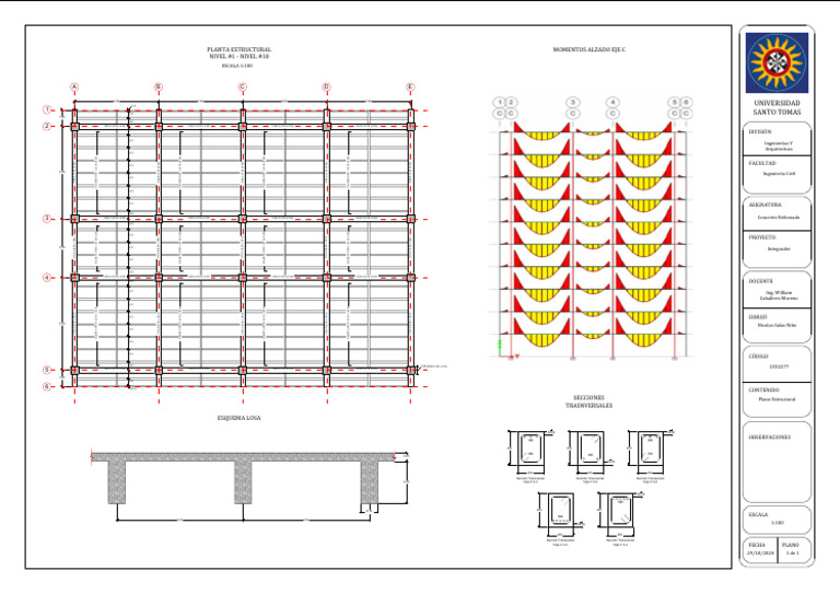 Plano Estructural de Concreto Reforzado | PDF