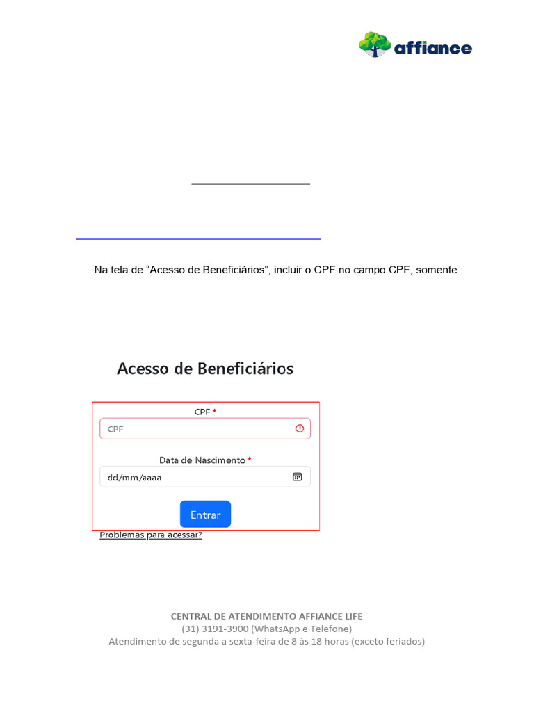 Passo A Passo - Boas Vindas Affiance | PDF