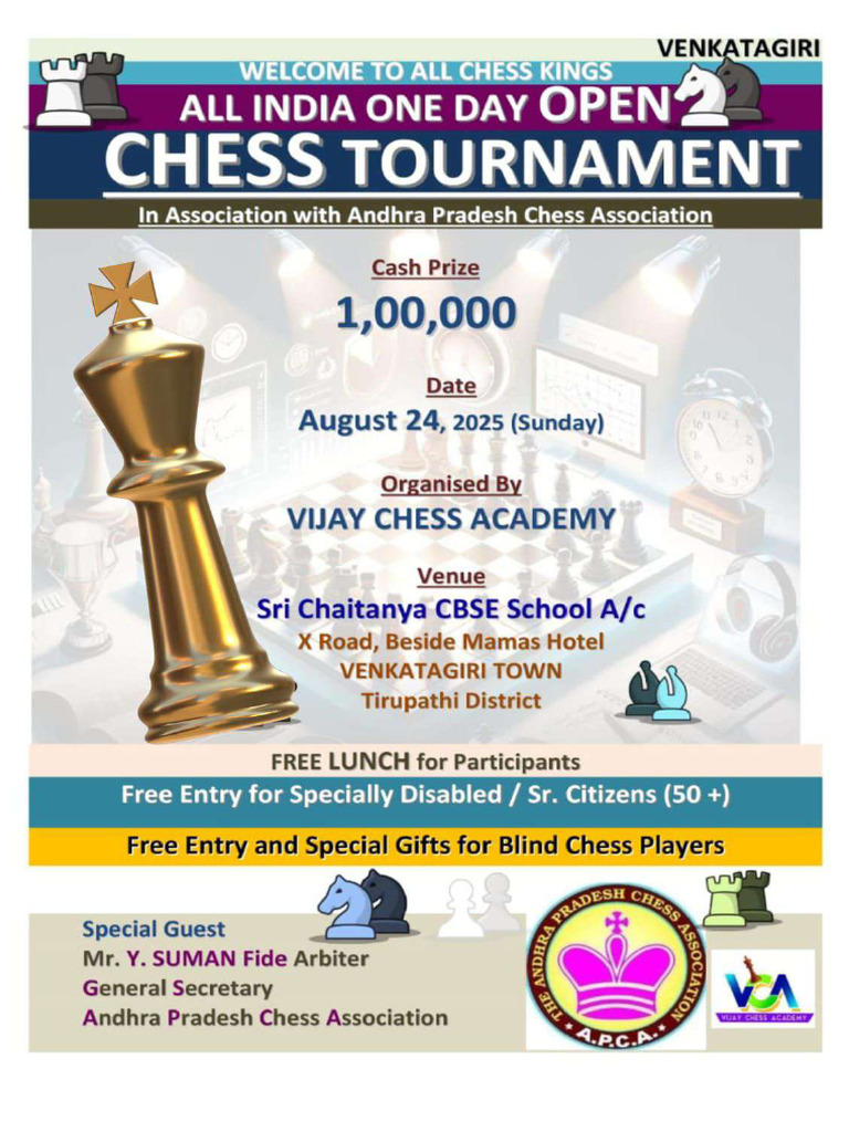 All India Open Chess Tournament 24th August 2025 | PDF