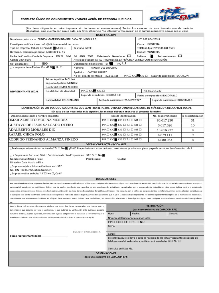 Formato Sarlaf Juridica | PDF
