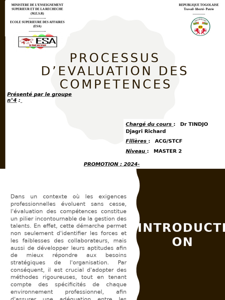 Évaluation des compétences en entreprise | PDF