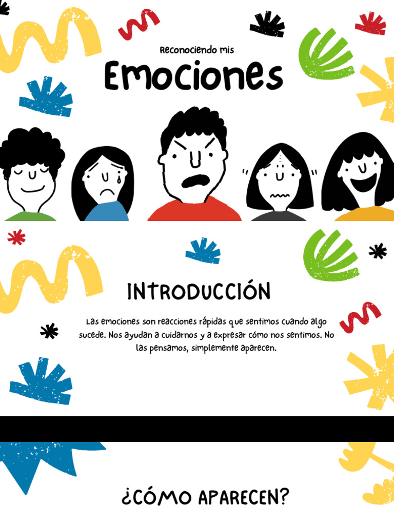 Different Emotions Kindergarten Lesson Presentation in Blue Red Green ...