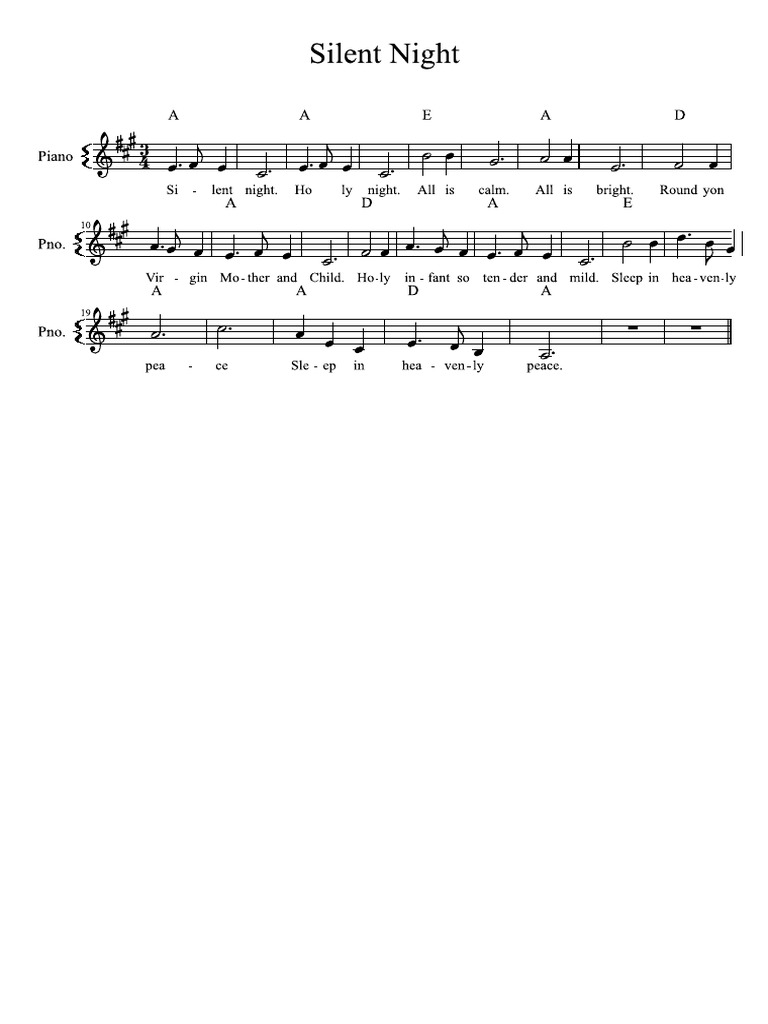 Silent Night Lead Sheet | PDF