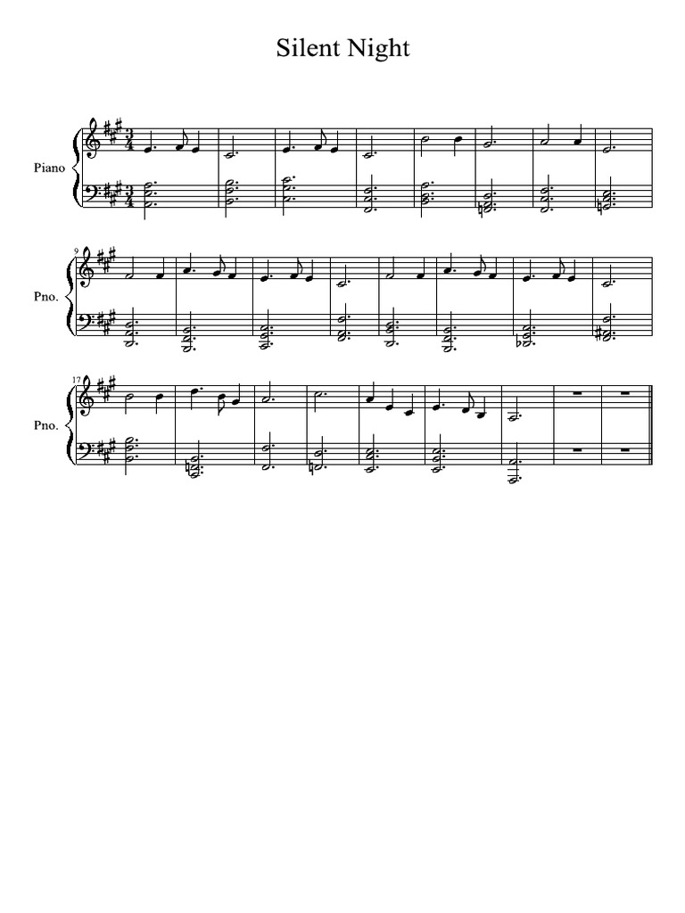 Silent Night Alternative Chords 1 | PDF
