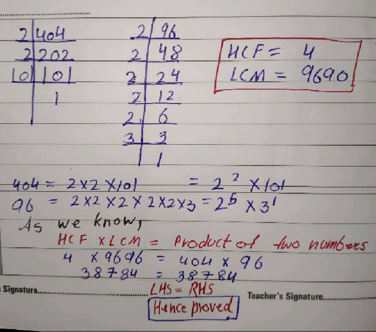 Find HCF and LCM of | PDF