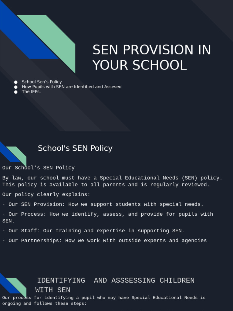 Sen Provision in Your School | PDF | Individualized Education Program ...