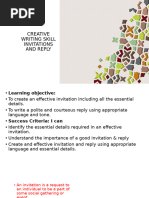 Class 12 - English - Writing Skill - Invitations and Replies - Format ...