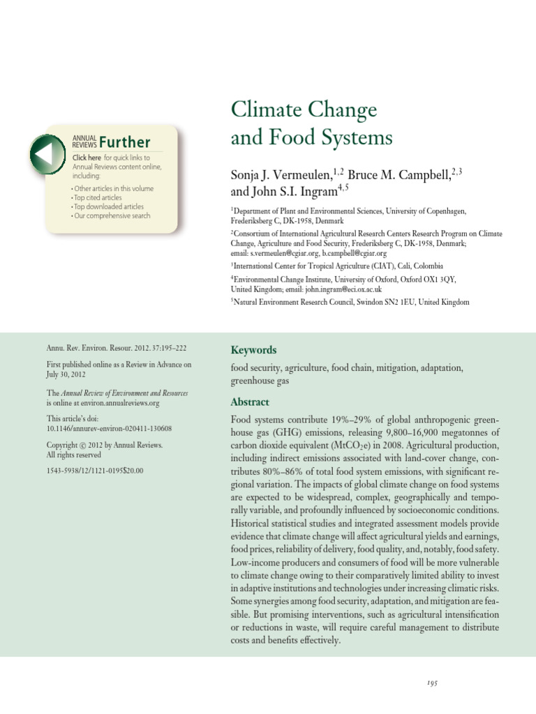 Annurev Environ 020411 130608 | PDF | Greenhouse Gas | Climate Change