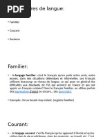 LES REGISTRES DE LANGUE Exercices | PDF | Linguistique | Grammaire