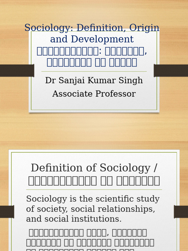 Sociology - Origin and Development Did All All | PDF