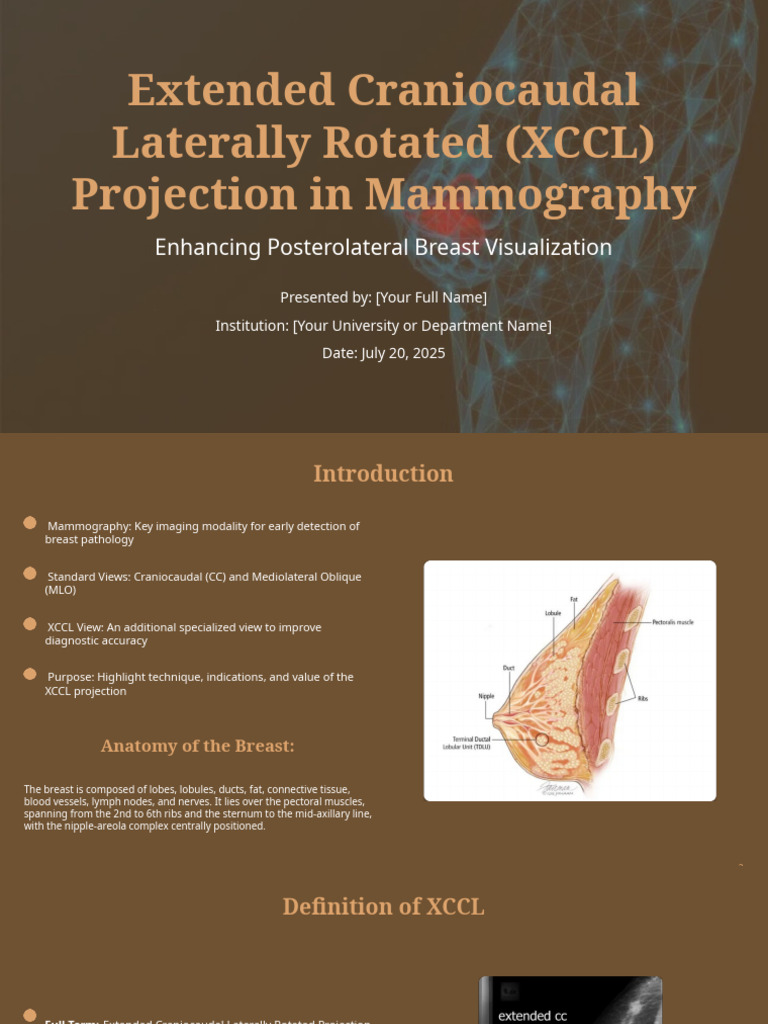 Extended Craniocaudal Laterally Rotated (XCCL) Projection in ...