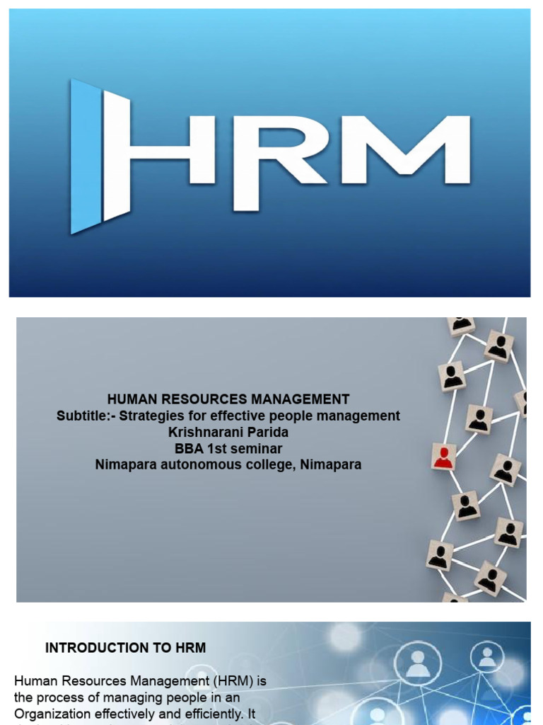 Effective HRM Strategies Explained | PDF