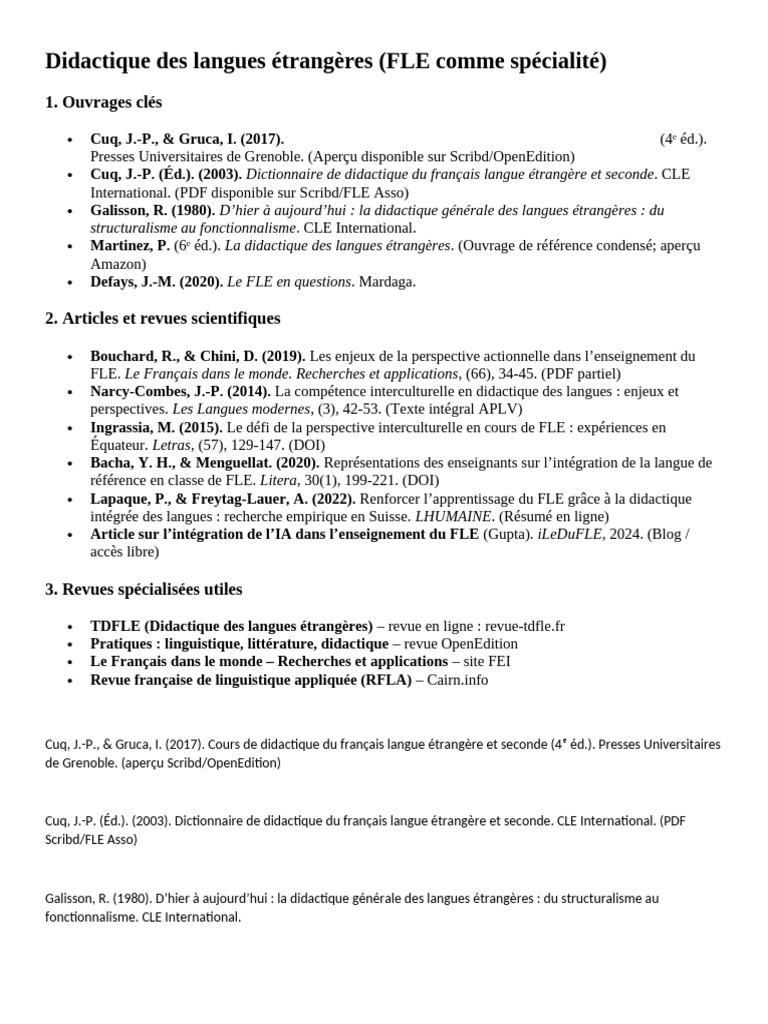 Didactique du FLE : Outils et Perspectives | PDF | Pédagogie ...