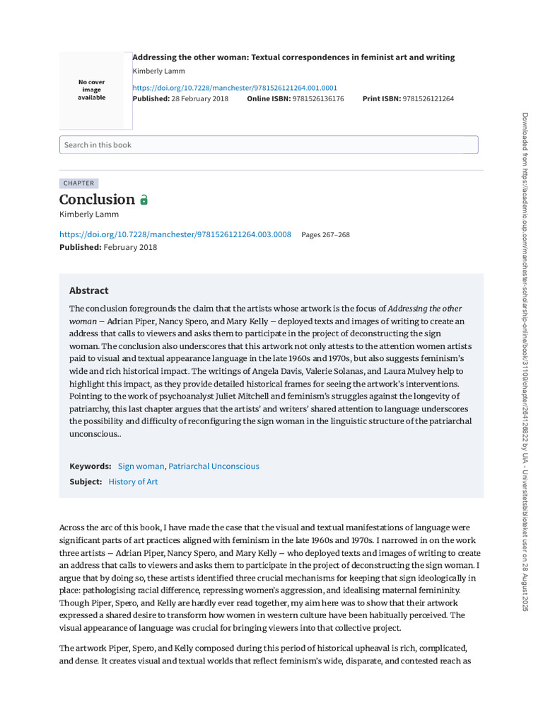 Conclusion | PDF | Gender Studies | Feminism