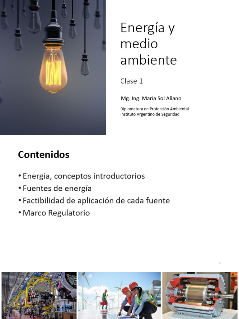 Clase Energía y Ambiente - Clase 1 | PDF | Energía solar | Generación ...