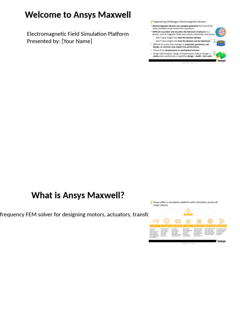 Ansys Maxwell: EM Simulation Overview | PDF