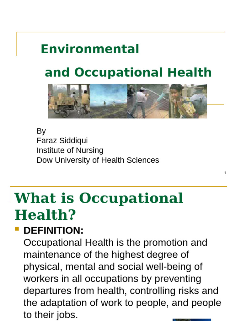 Occupational Health 1 | PDF | Occupational Safety And Health | Clinical ...