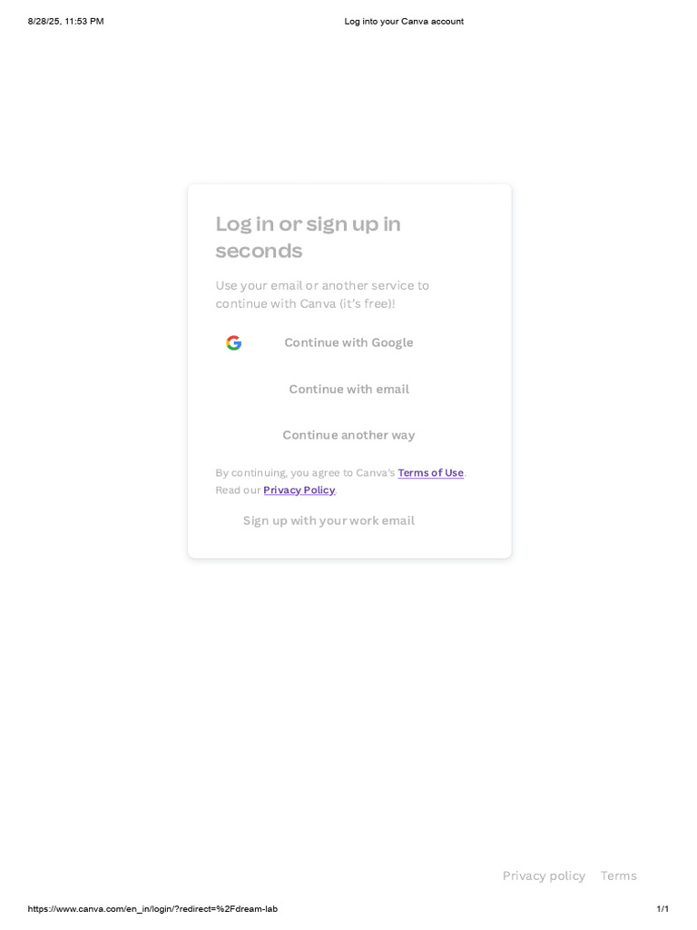 Log Into Your Canva Account | PDF
