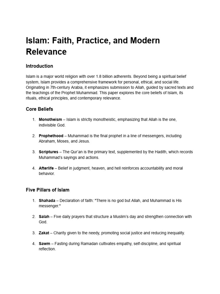Msu Religion Notes Islam | PDF | Prophets And Messengers In Islam ...