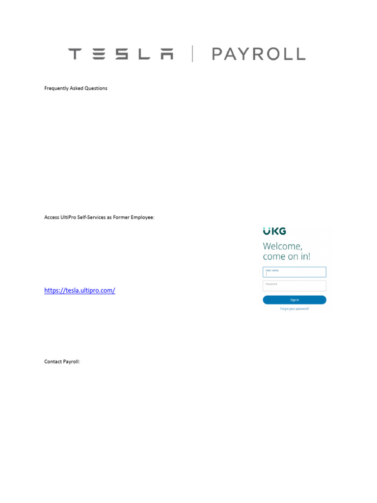UltiPro Access and Final Paycheck Info | PDF