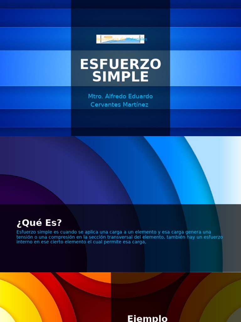 Esfuerzo Simple | PDF | Ingeniería mecánica | Mecánica de sólidos