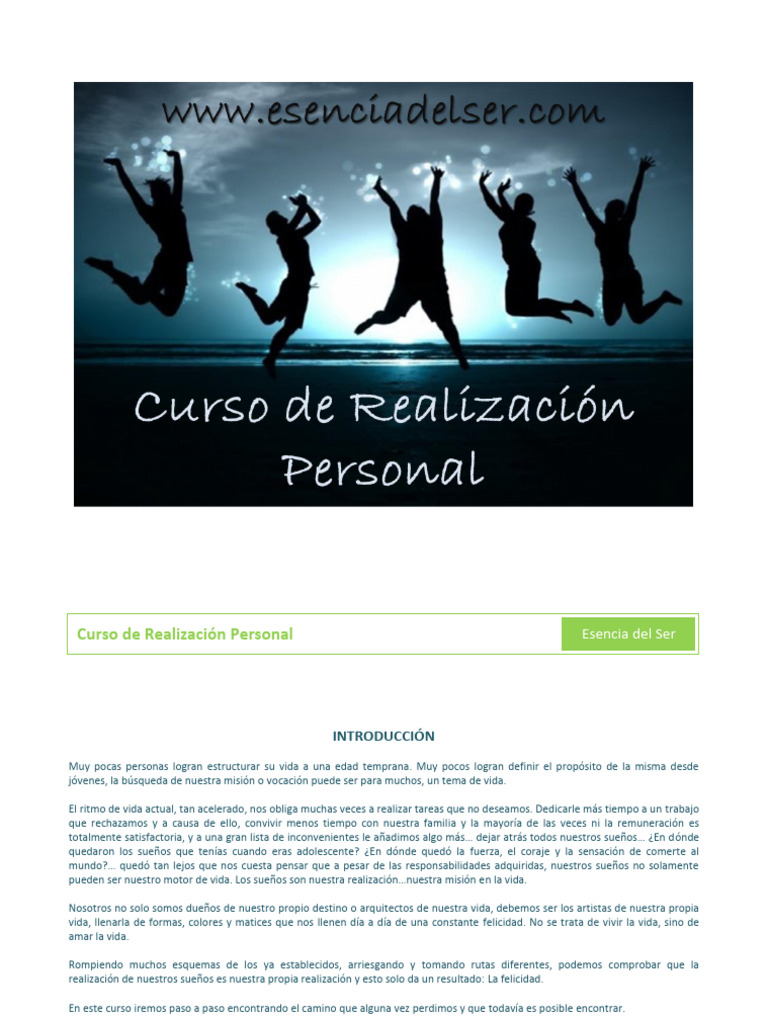 Curso de Realización Personal y Propósito | PDF | Mente | Nutrientes
