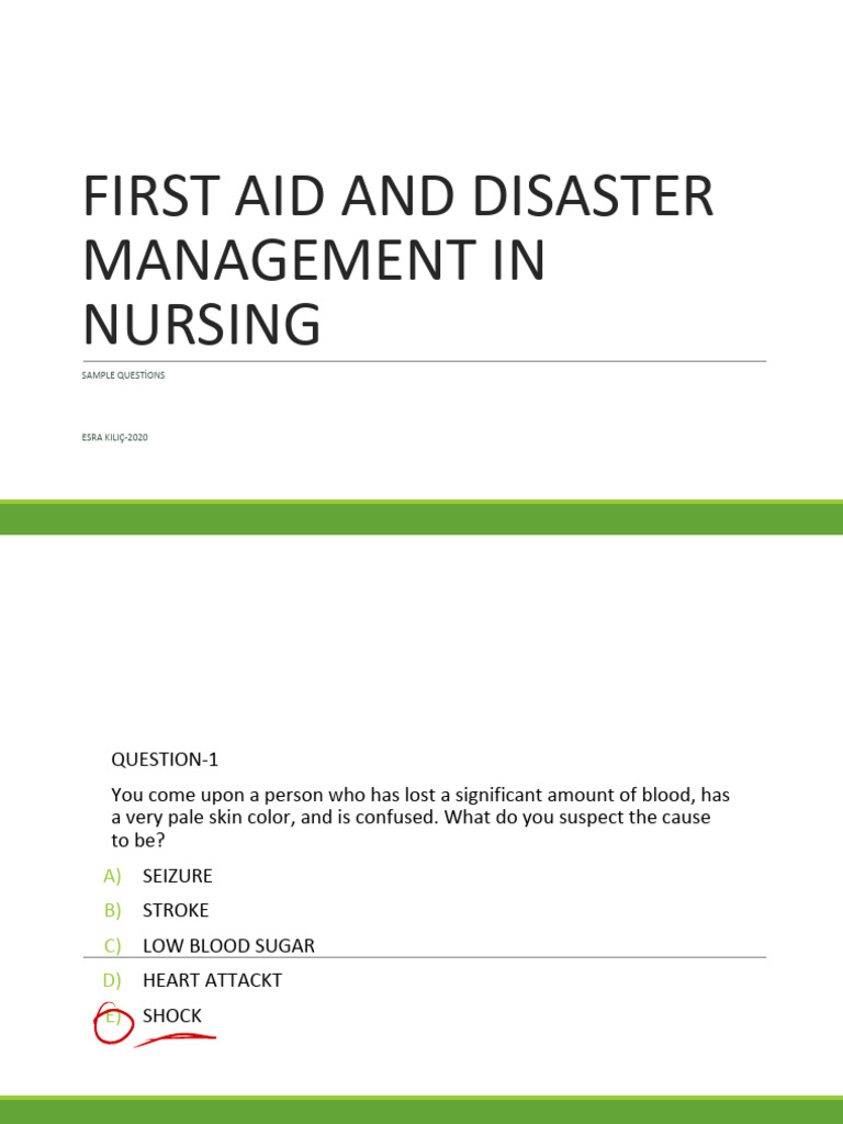 First Aid & Disaster Management Guide | PDF | First Aid ...