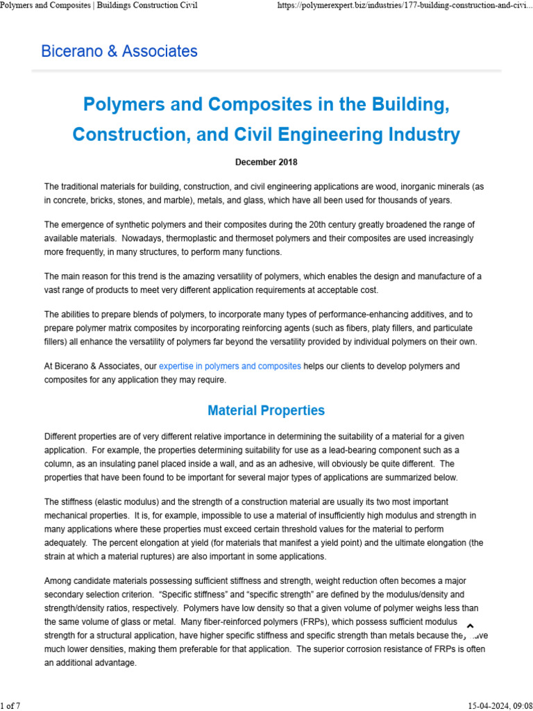 Applications of Polymers | PDF | Composite Material | Polyvinyl Chloride