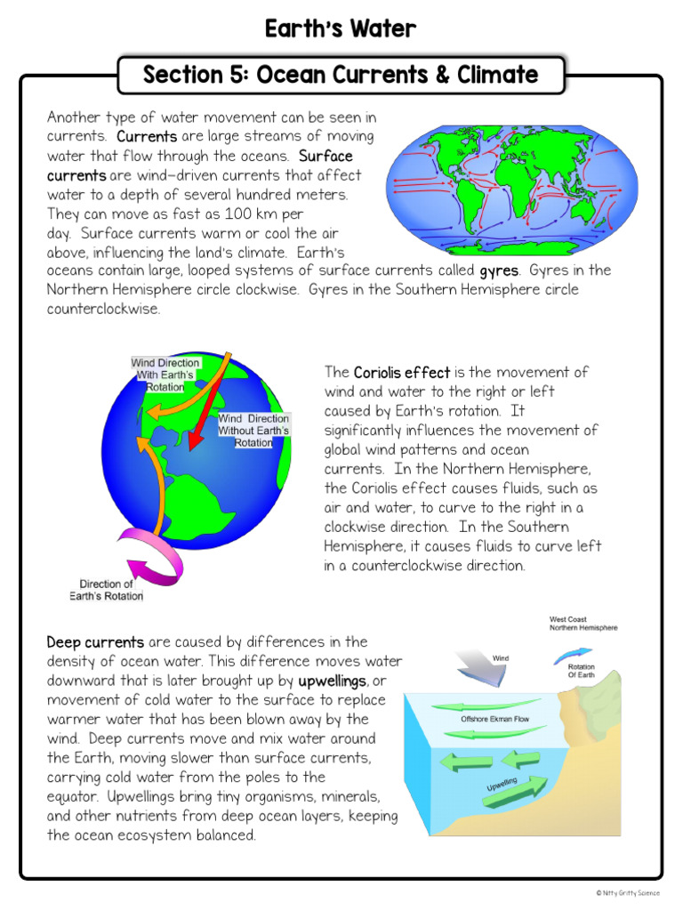 Section 5 Currents and Climate | PDF | Oceans | Earth