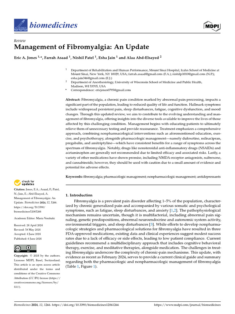 Fibromyalgia Antidepressant Management Update | PDF | Fibromyalgia ...
