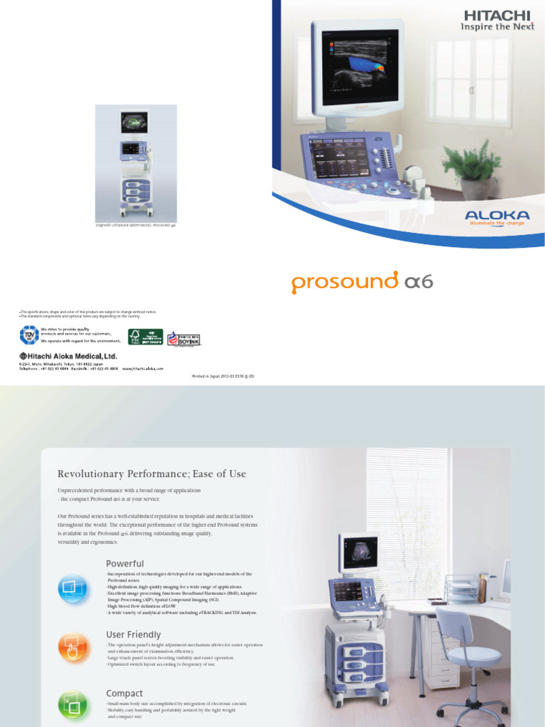 ProSound Alpha 6 Ultrasound System | PDF | Medical Ultrasound | Medical ...