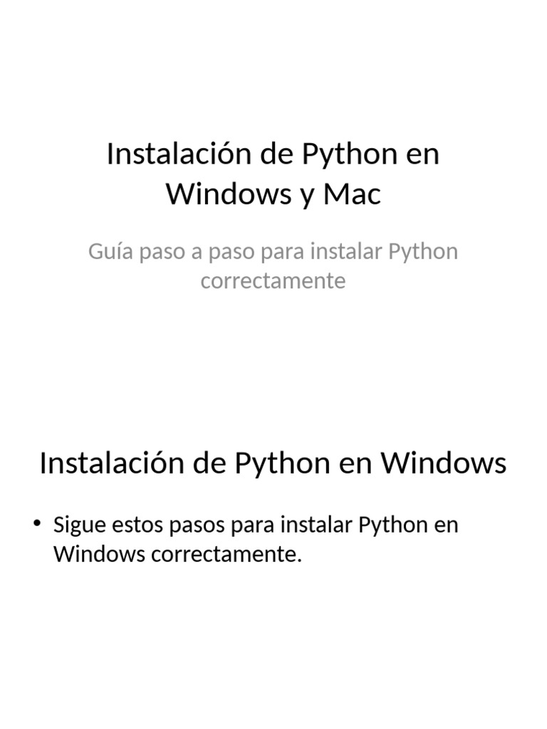 Instalacion Python Windows Mac | PDF