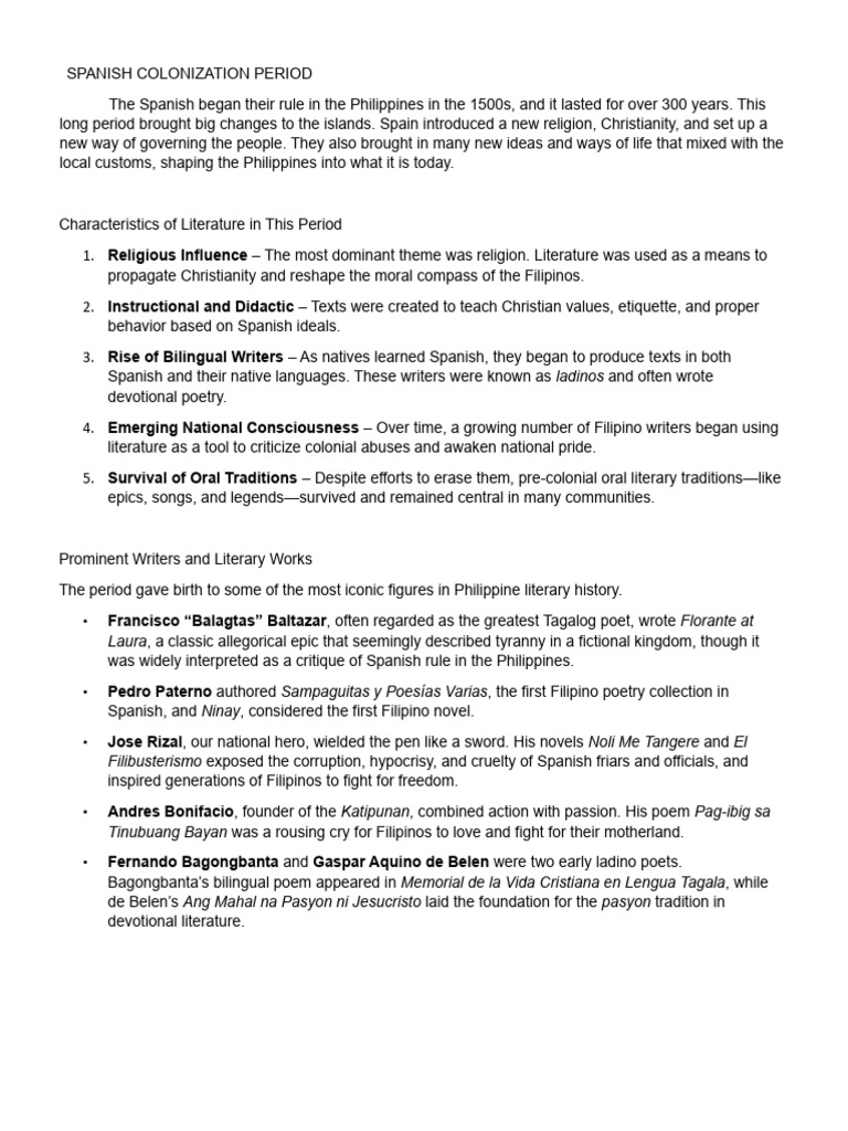 Spanish Colonization Period | PDF | Philippines