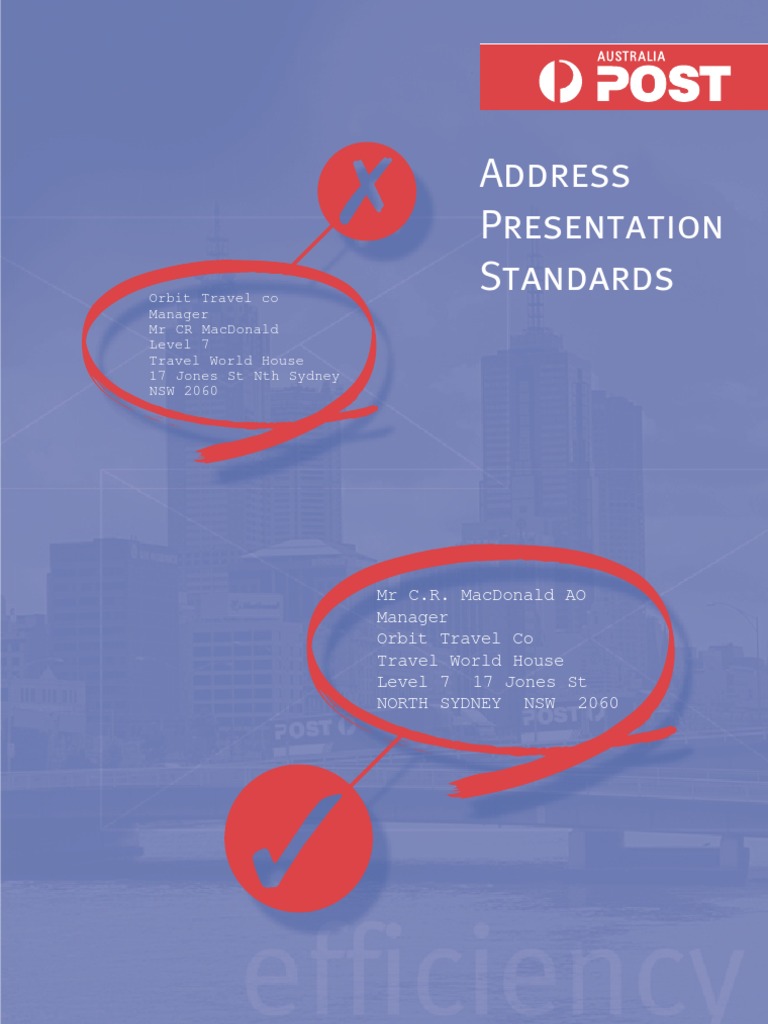Australian Address Presentation Standards | PDF | Address (Geography ...
