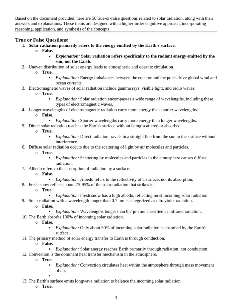 Chap 3 Tsummary Questions | PDF | Electromagnetic Radiation | Earth