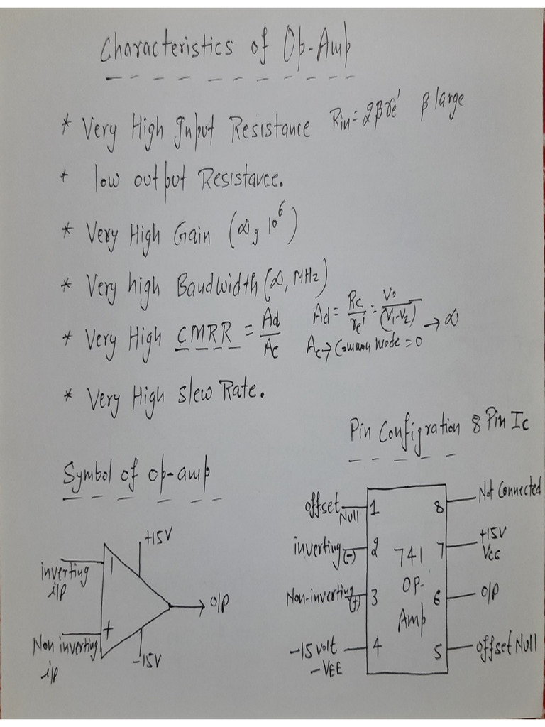 Lec 9 To 12 Properties, Applications & Types of Op Amp LICA | PDF