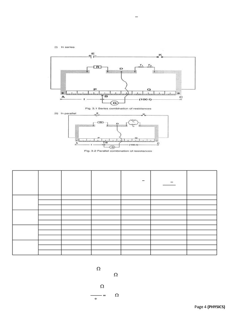 Meter Bridge Experiment Results | PDF | Electrical Engineering ...