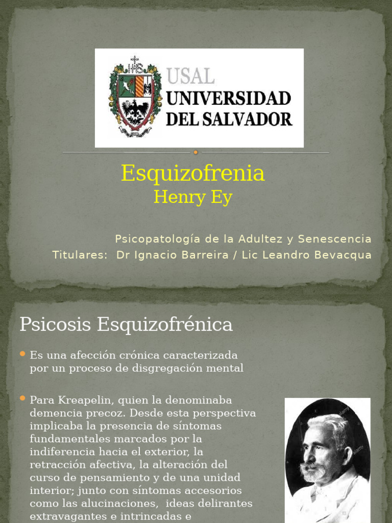 Esquizofrenia Henry Ey | PDF | Esquizofrenia | Psicosis