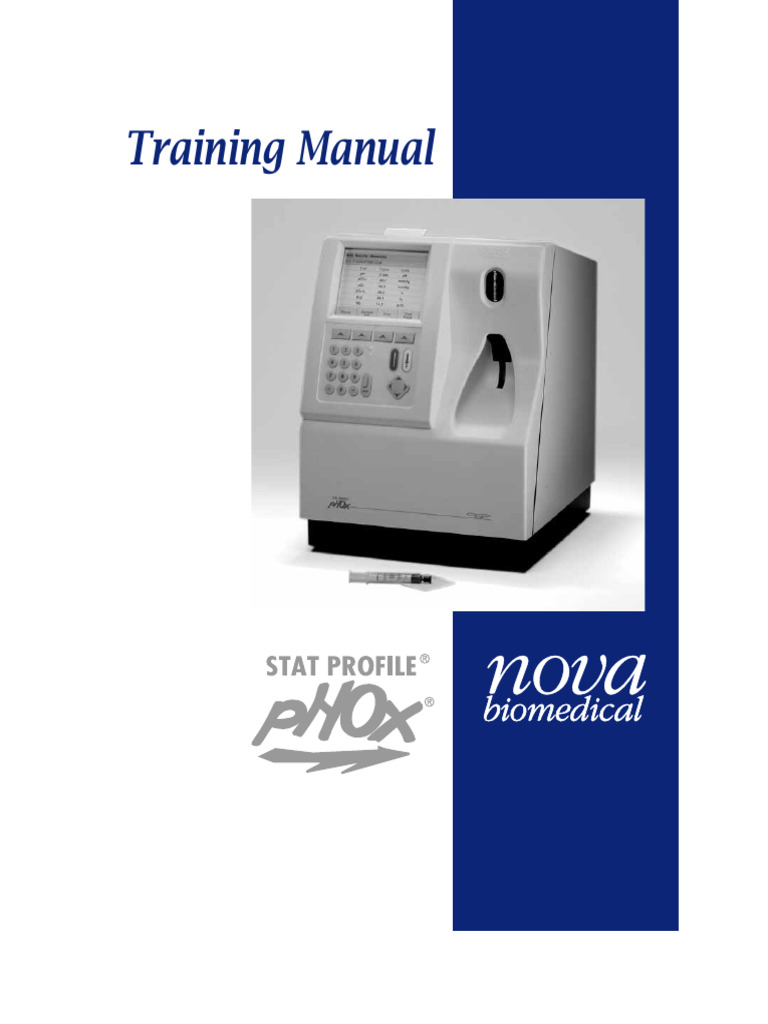 Nova Stat Profile PHOx - Training Manual | PDF | Sensor