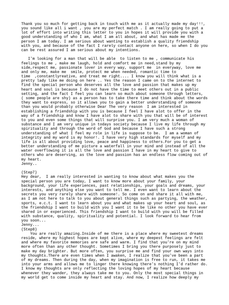 Jenny | PDF | Love | Thought