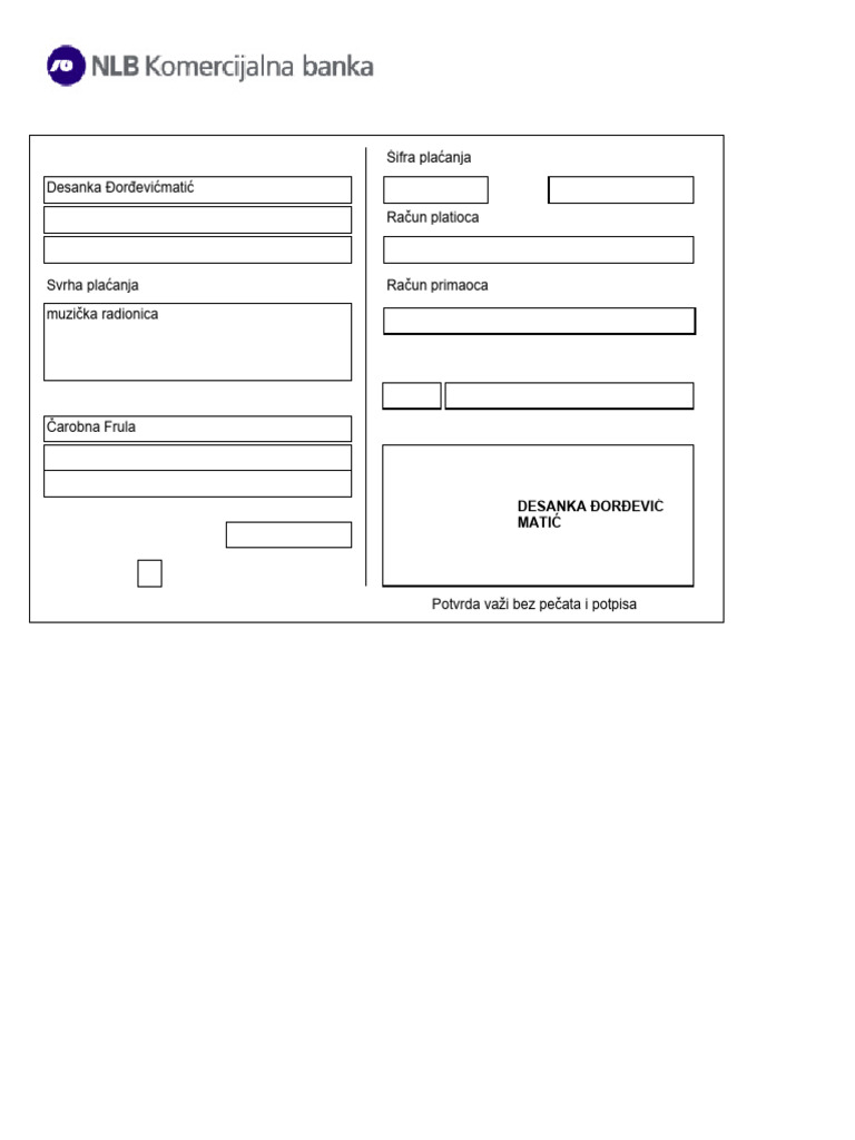 Potvrda o Izvrsenom Placanju - 20250718153704 | PDF